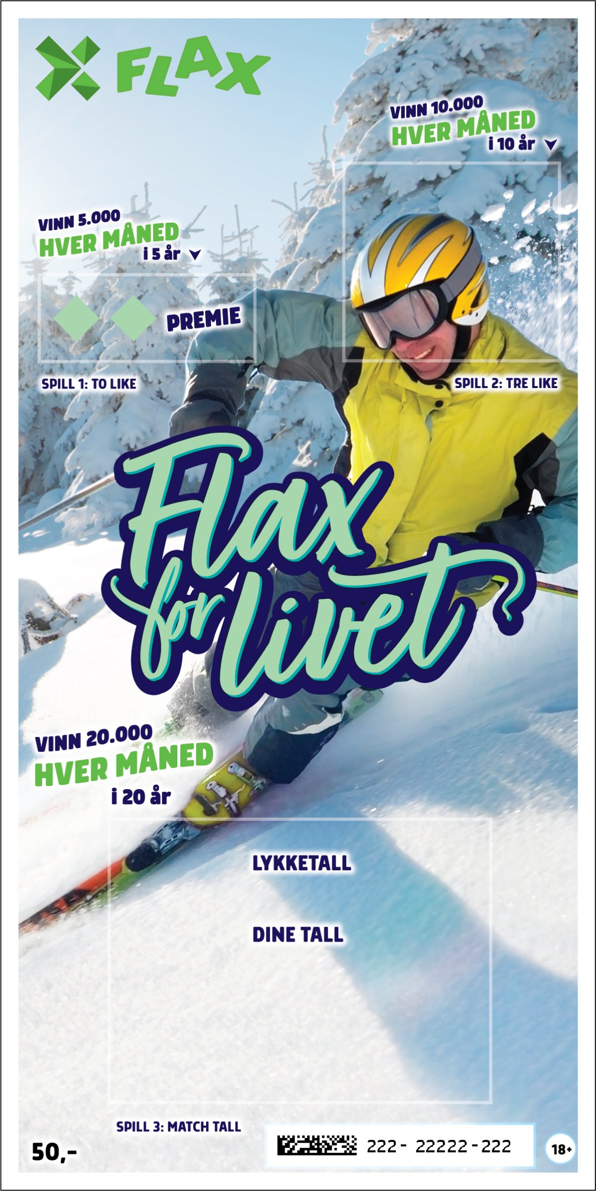 Flax for Livet - 30 lodd per pakke - Flax-lodd - Bestilling av Flax-lodd