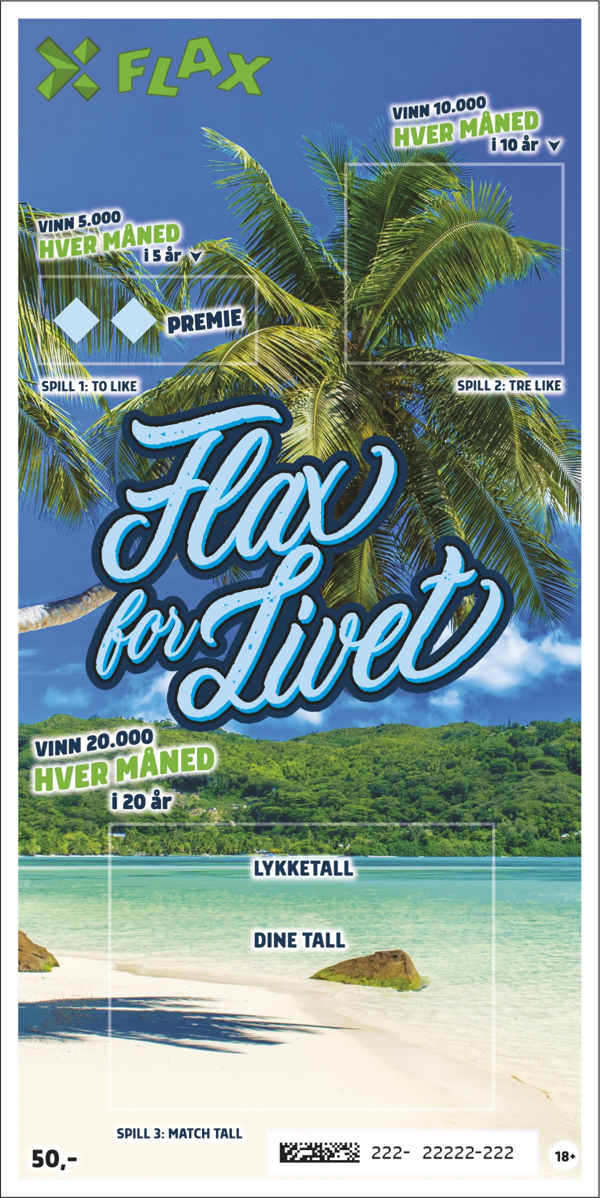 Flax for Livet - 30 lodd per pakke - Flax-lodd - Bestilling av Flax-lodd